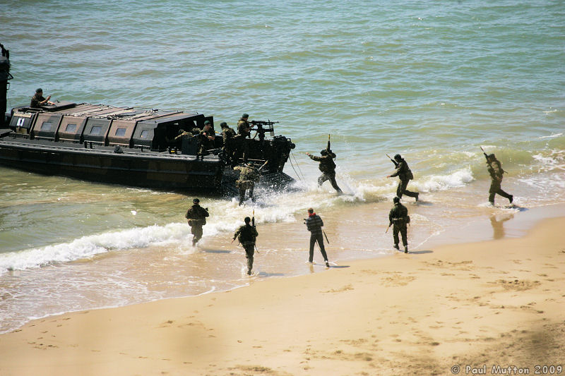 Photo: A8V7152 Marines beach landing assault